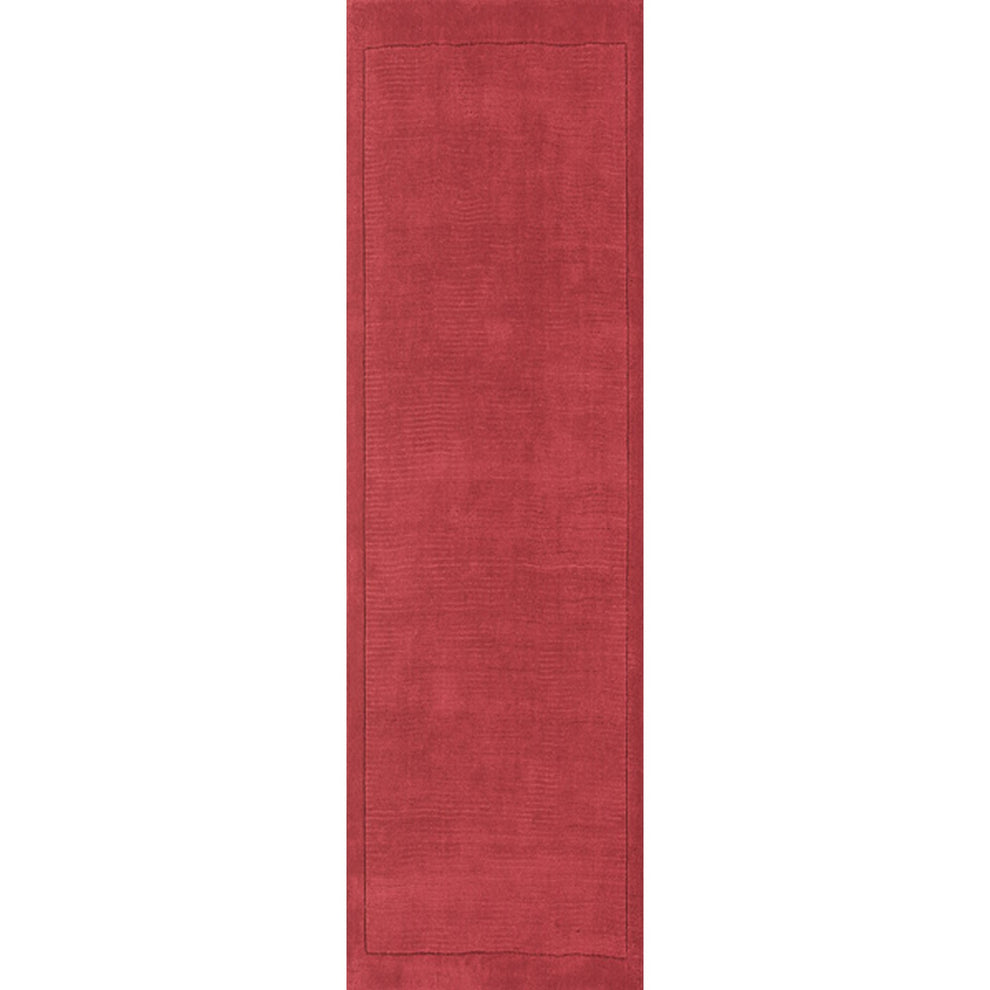 York Plain Wool Hall Runner Rugs in Poppy Red – The Rug Seller