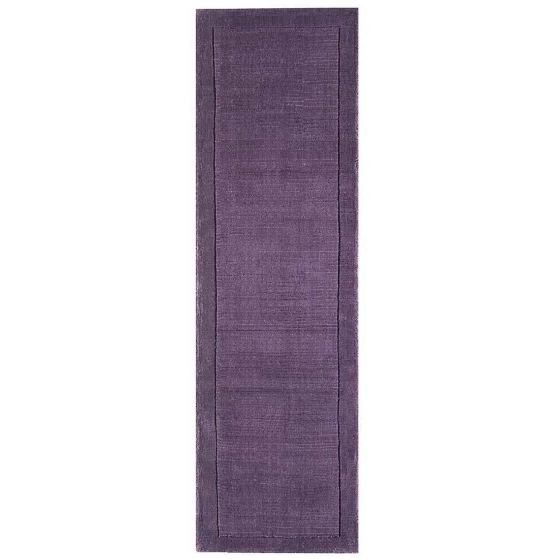York Plain Wool Hall Runner Rugs in Purple – The Rug Seller