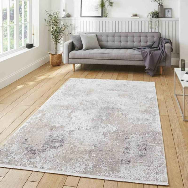 Bellagio 9196 Modern Abstract Distressed Rugs in Beige – The Rug Seller