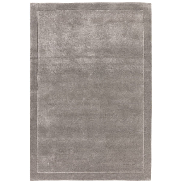 Rise Modern Plain Hand Carved Wool Rugs in Silver Grey – The Rug Seller
