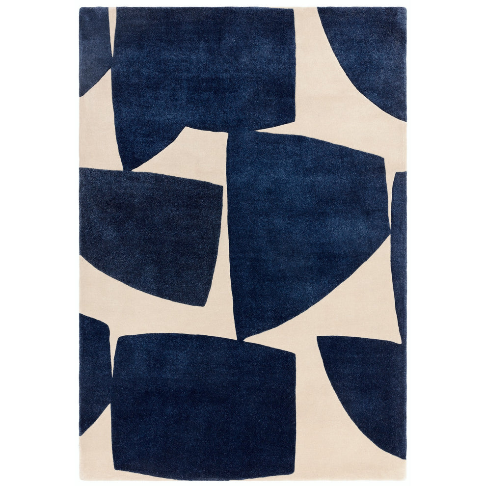 Romy Kite 03 Geometric Modern Abstract Rugs in Blue – The Rug Seller