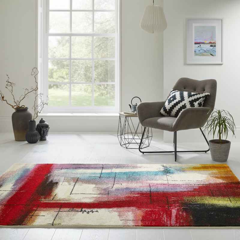 Art ART106 Abstract Modern Rugs by Concept Looms in Multi – The Rug Seller