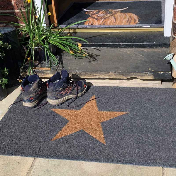 Inverse Star Coir Coconut Husk Doormats in Grey – The Rug Seller