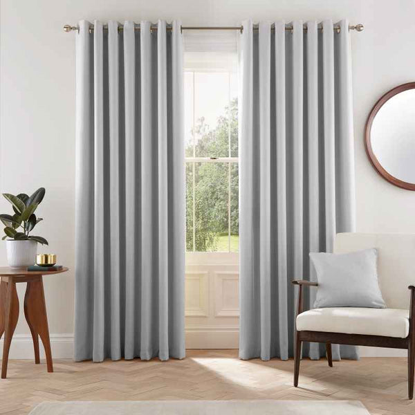 Eden Plain Curtains by Helena Springfield in Silver Grey – The Rug Seller