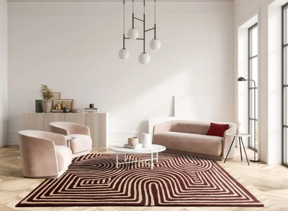 Reef RF29 Curve Plum Rug – The Rug Seller